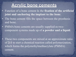 Bone cement and substitutes | PPTX