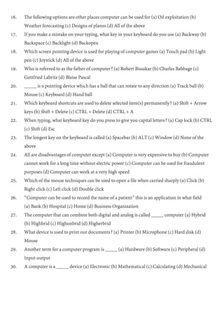 J.S.S.1 Computer Studies 3rd Term Examination | PDF
