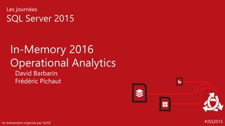[JSS2015] In memory and operational analytics | PPT