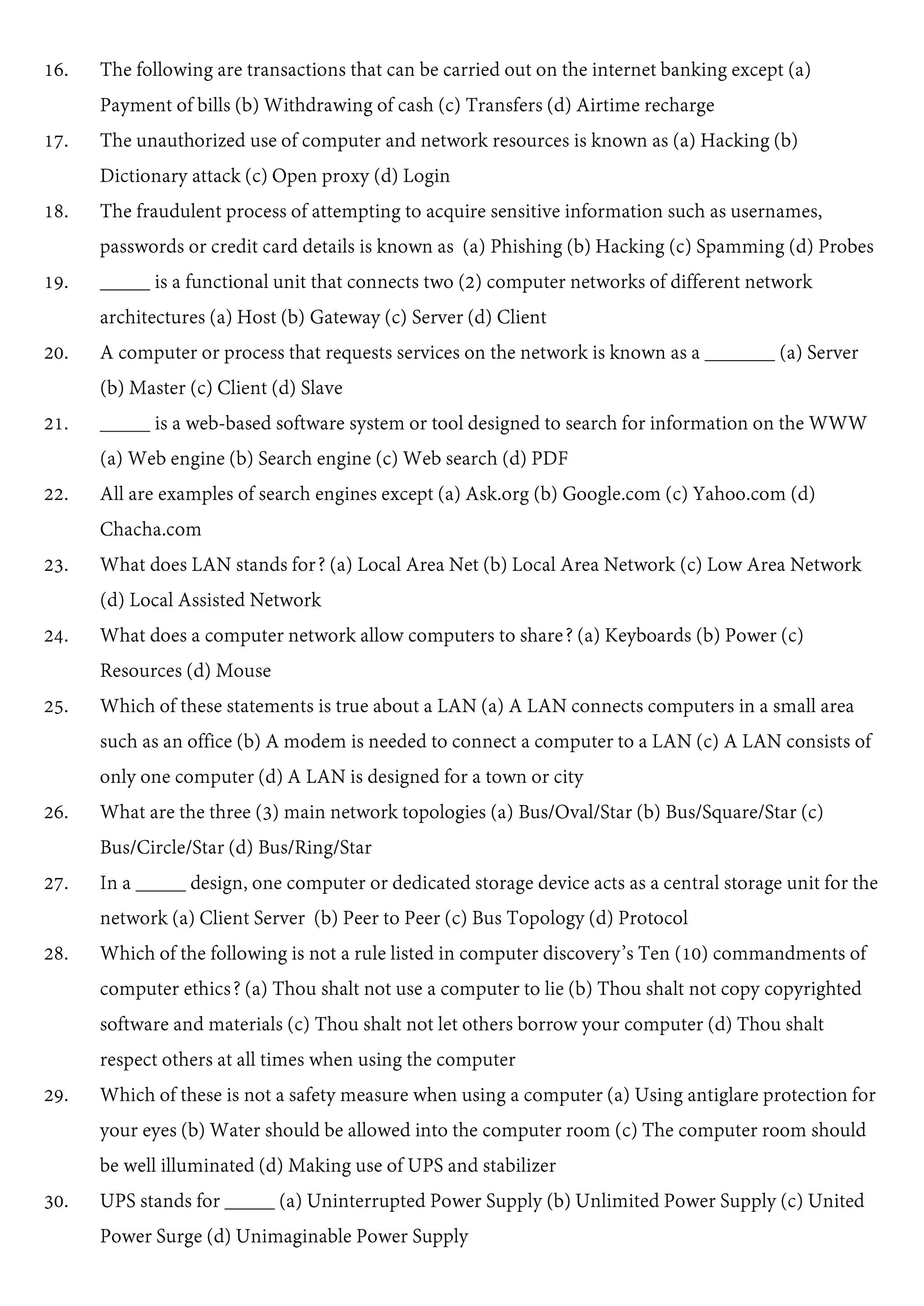 J.S.S.2 Computer Studies 3rd Term Examination | PDF