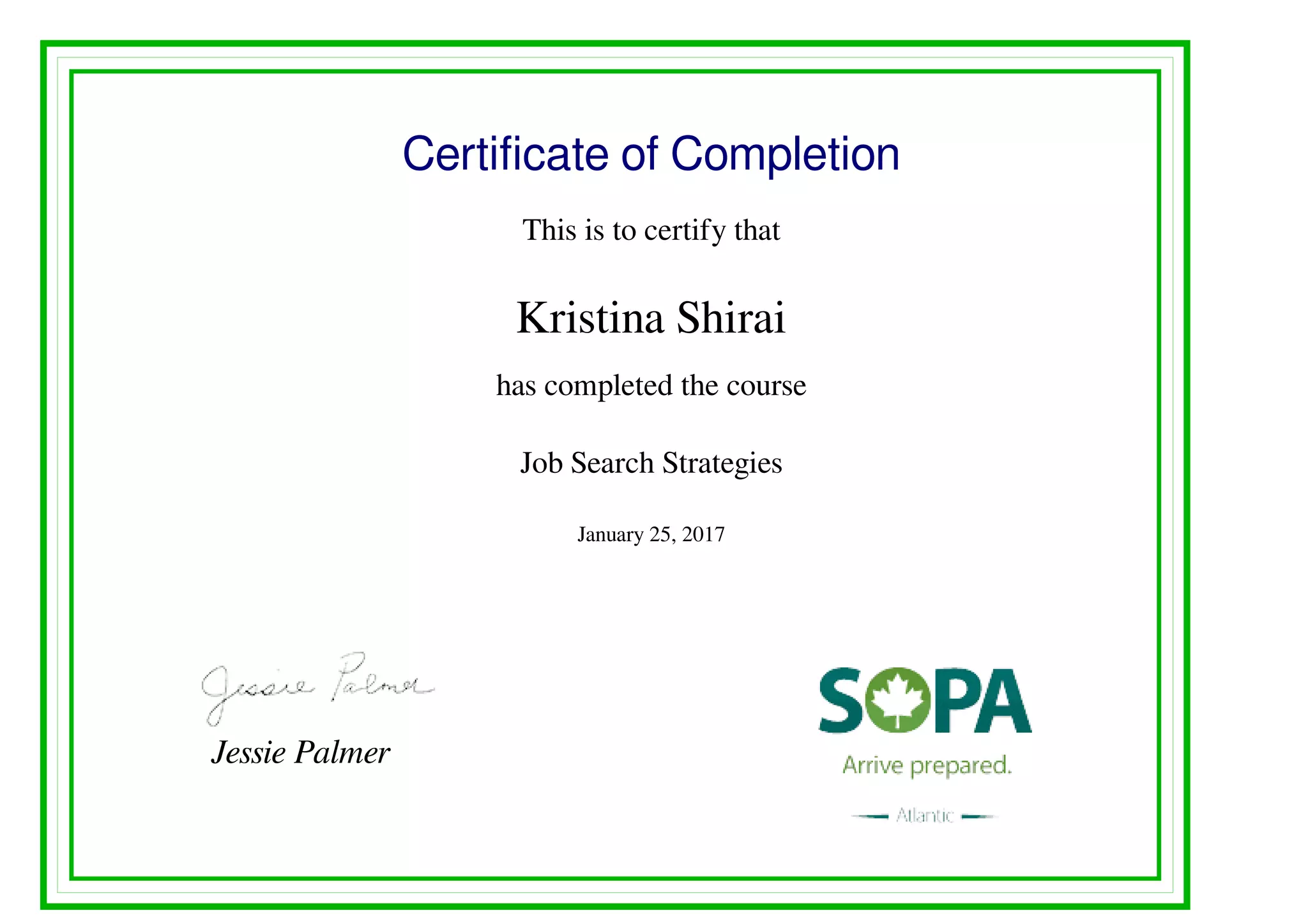 Jss certificate of completion | PDF