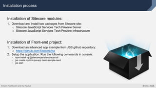 Headless CMS. Sitecore JSS getting started, tips and tricks | PPTX