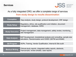 JSS Medical Research Corporate Overview | PDF