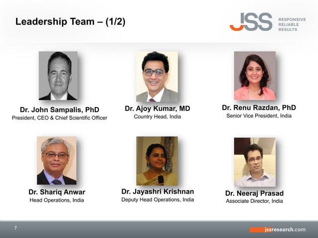 JSS Medical Research Corporate Overview | PPT