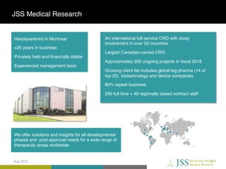 JSS Medical Research PACES PMOS HEOR | PPT