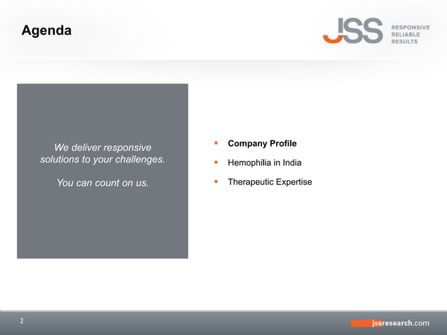 JSS Overview Presentation On Hemophilia | PPT