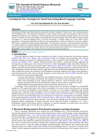 Learning for Fun: Strategies for Social Networking-Based Language Learning | PDF
