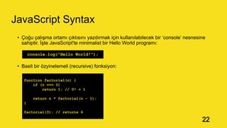 JavaScript Sunumu | PPT