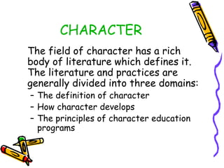 CHARACTER DEVELOPMENT STUDIES IN AMARICA | PPT