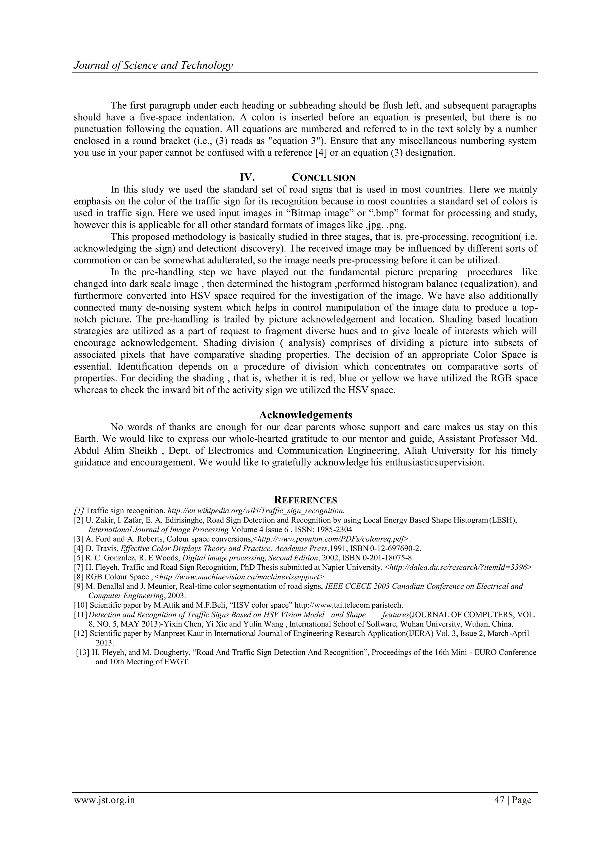 Traffic Sign Detection and Recognition Using Colour Features towards ...