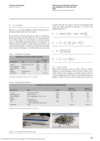 Pull-out tests of ribbed steel reinforcing bars embedded in concrete ...