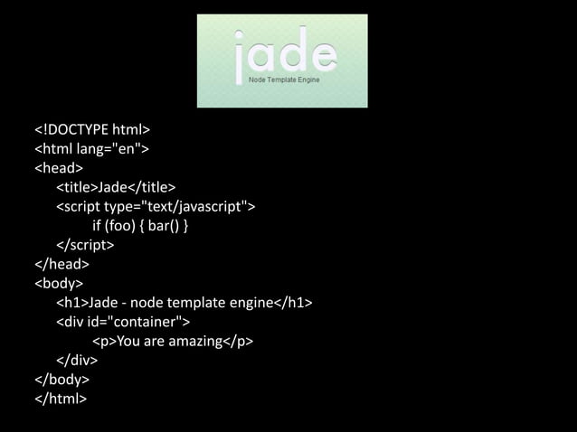 Jade & Javascript templating | PPT