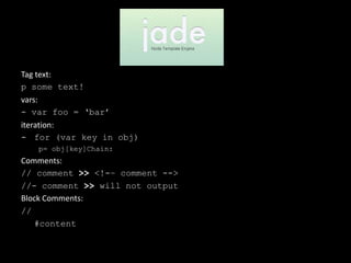 Jade & Javascript templating | PPTX