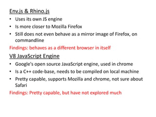 Jasmine with JS-Test-Driver | PPT