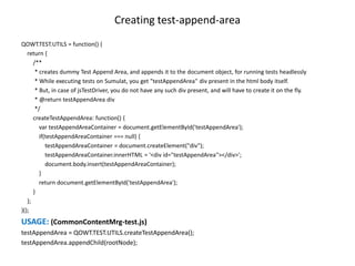 Jasmine with JS-Test-Driver | PPT