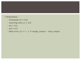 (Jst)hebb dan delta rule | PDF