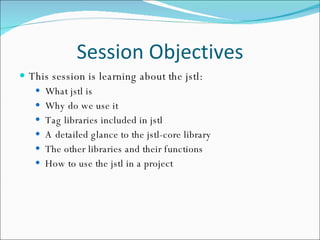 JSP Standart Tag Lİbrary - JSTL | PPT