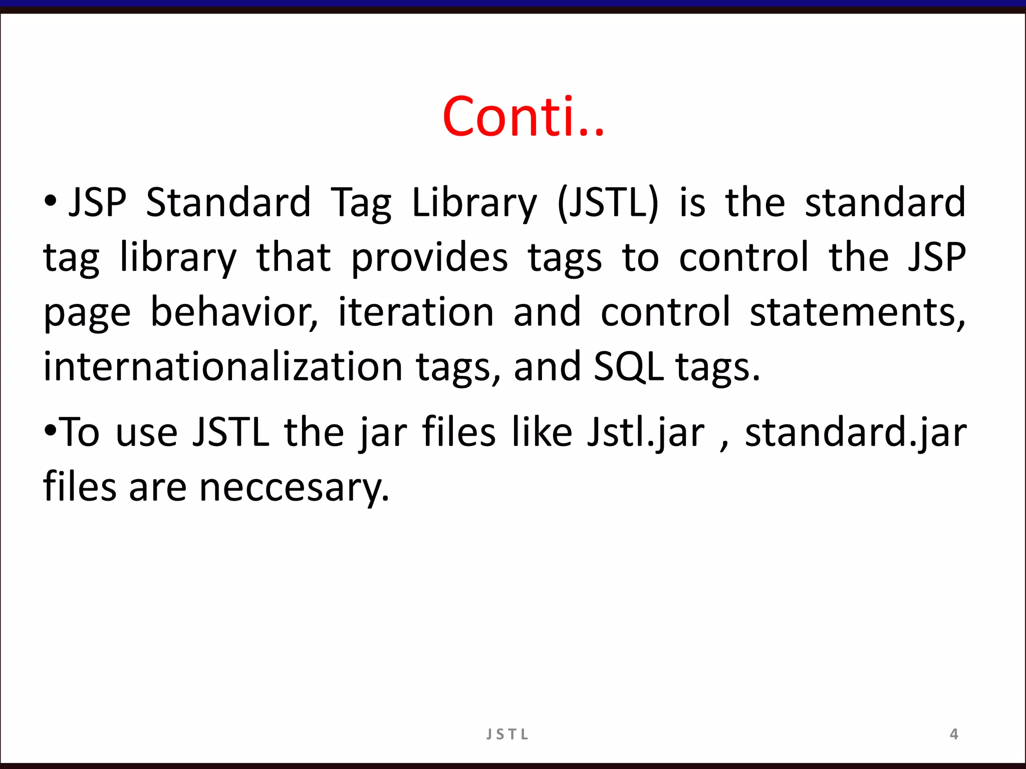 jstl ( jsp standard tag library ) | PPT jstl ( jsp standard tag library ) | PPT