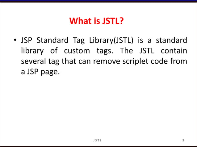 jstl ( jsp standard tag library ) | PPTX