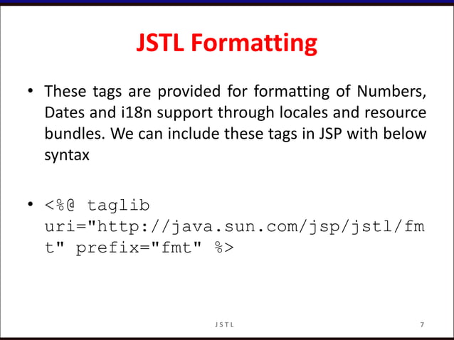 jstl ( jsp standard tag library ) | PPTX