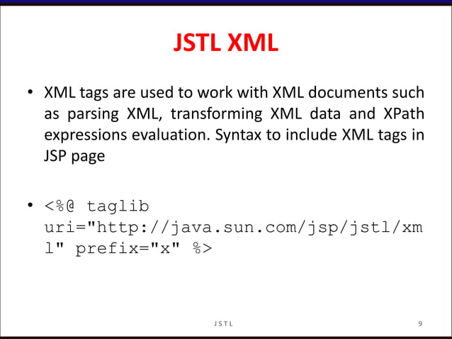 jstl ( jsp standard tag library ) | PPTX