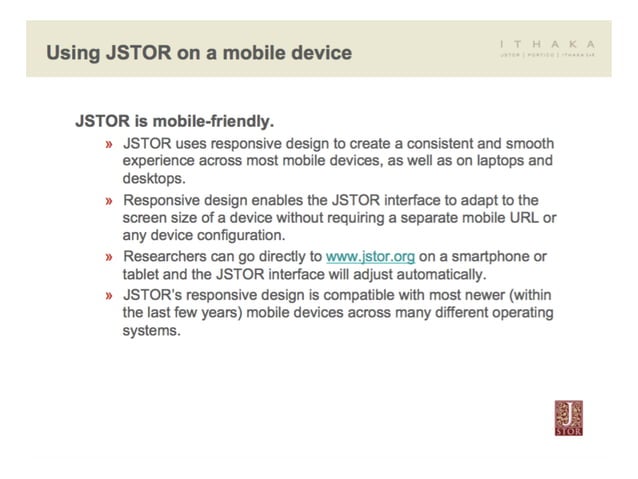 Using JSTOR: An Overview | PDF