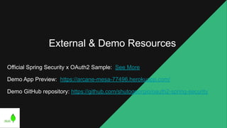 OAuth2 & OpenID Connect with Spring Security | PPT