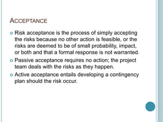 Project risk management | PPTX