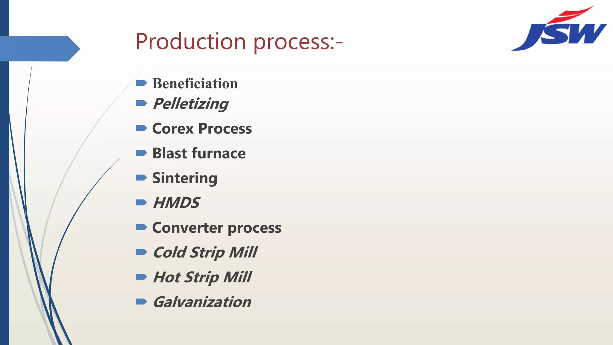 JSW- Steel Plant -Operation process -TMT | PPTX