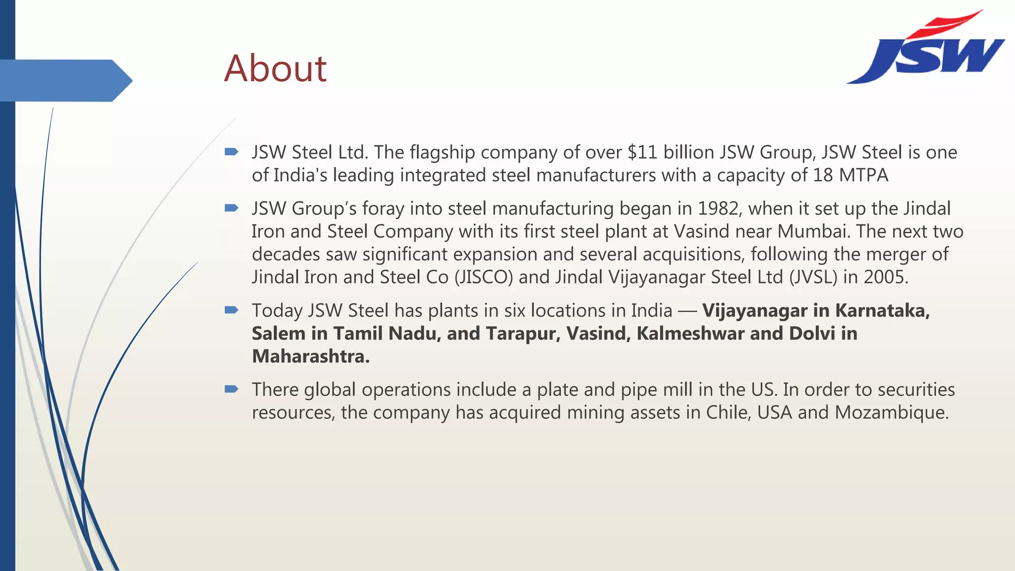 JSW- Steel Plant -Operation process -TMT | PPTX