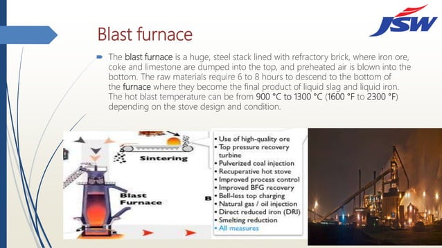 JSW- Steel Plant -Operation process -TMT | PPTX | Commodities | Economy