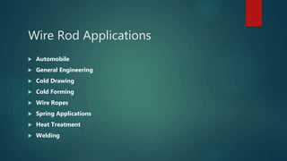 JSW Wire Rod Broucher including of all the grade | PPT