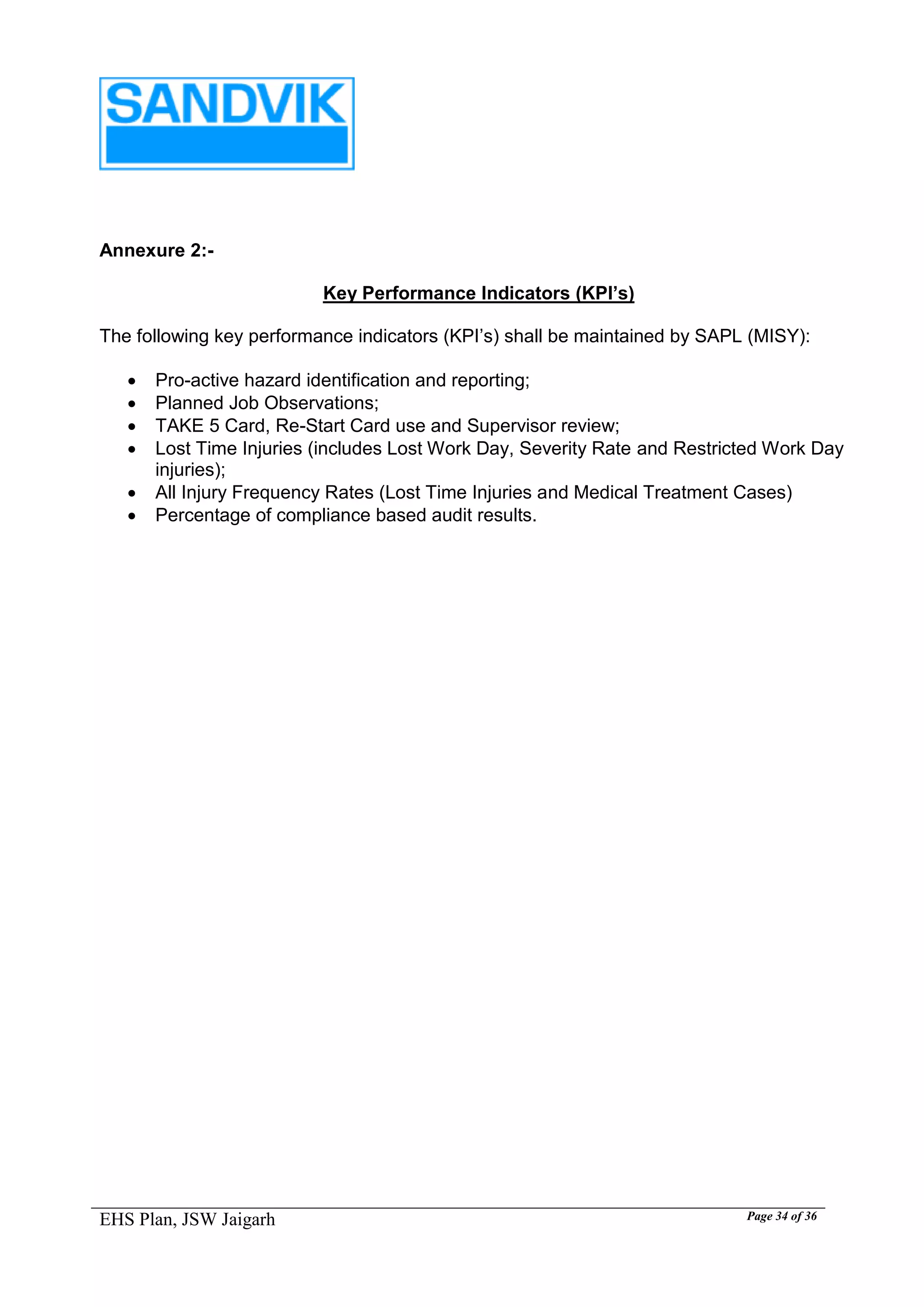 Project EHS Plan | PDF