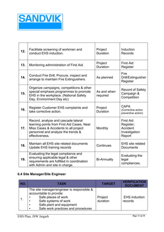 Project EHS Plan | PDF