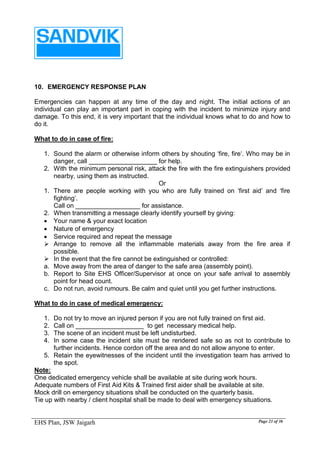 Project EHS Plan | PDF