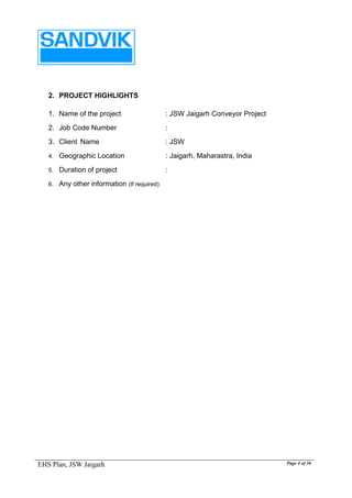 Project EHS Plan | PDF