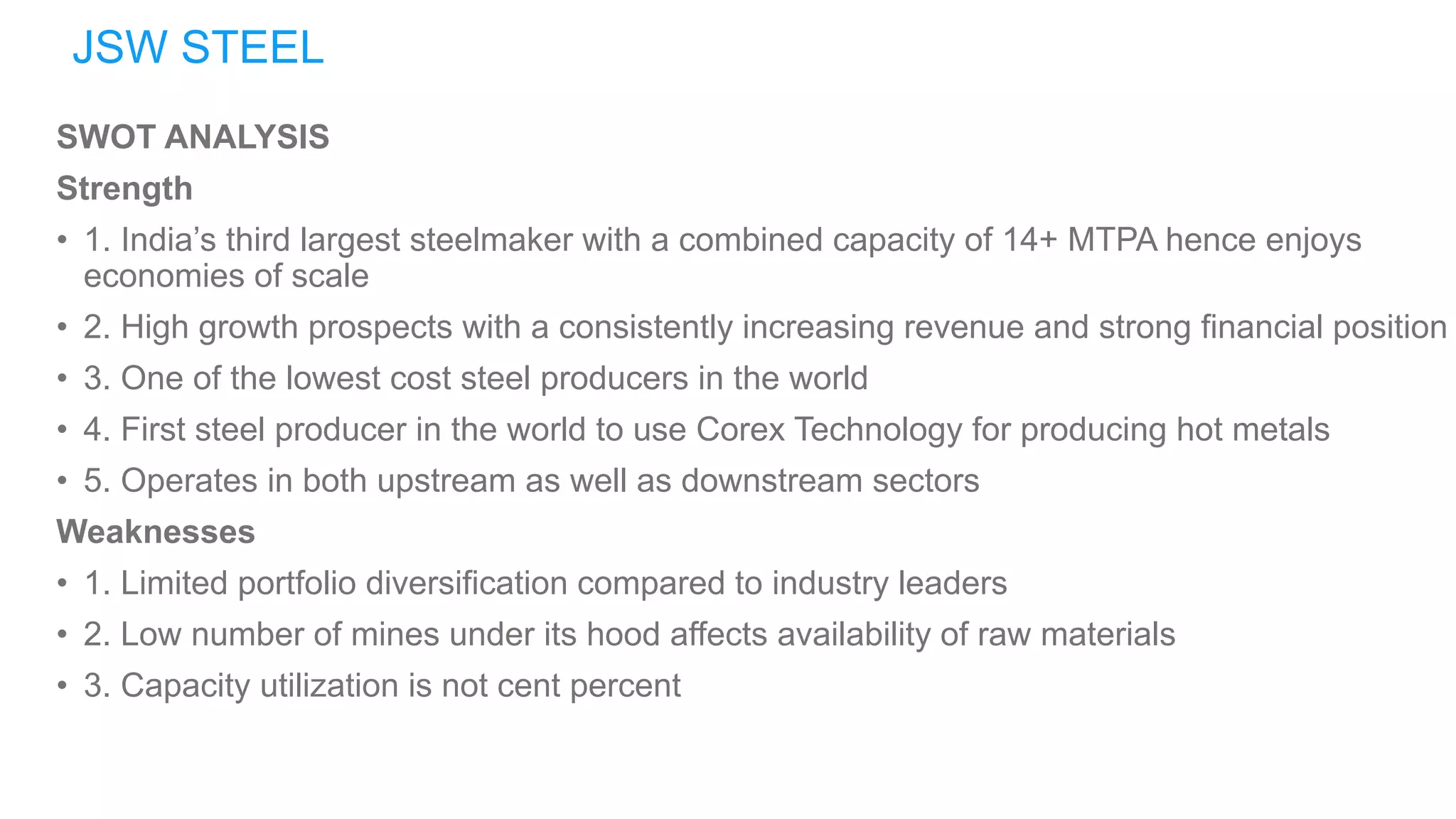 JSW STEEL LTD.PRESENTATION | PPTX