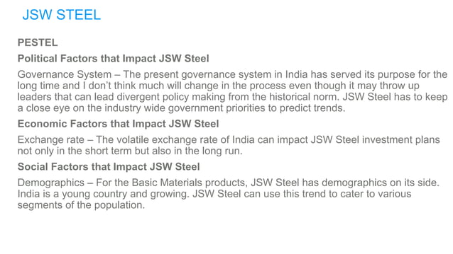 JSW STEEL LTD.PRESENTATION | PPTX