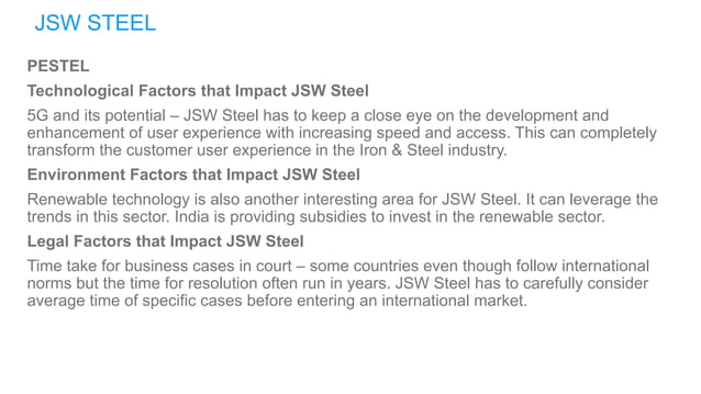 JSW STEEL LTD.PRESENTATION | PPTX