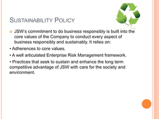 Jsw steel | PPTX | Business Accounting & Finance | Business