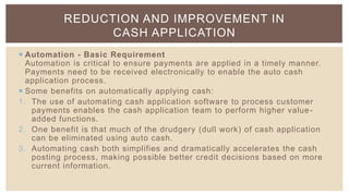 Cash Application Process at JSW | PPTX