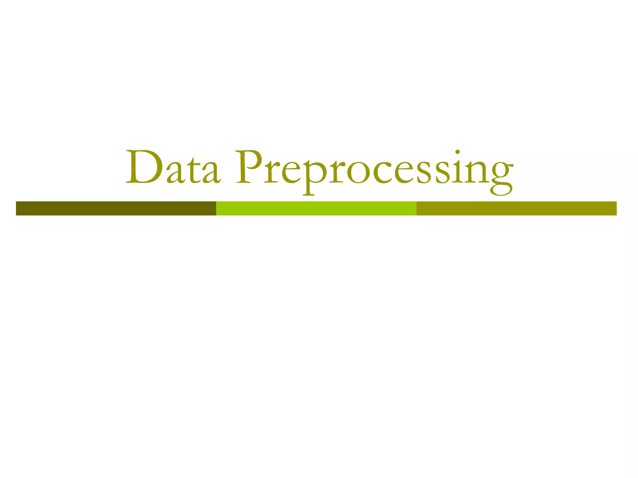 Data preprocessing | PPT