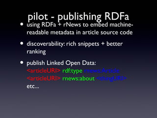 Introducing linked data into BBC News online | PPT