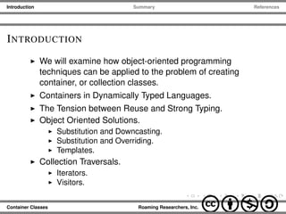 Container Classes | PDF