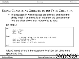 Container Classes | PDF