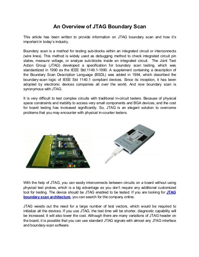 An Overview of JTAG Boundary Scan