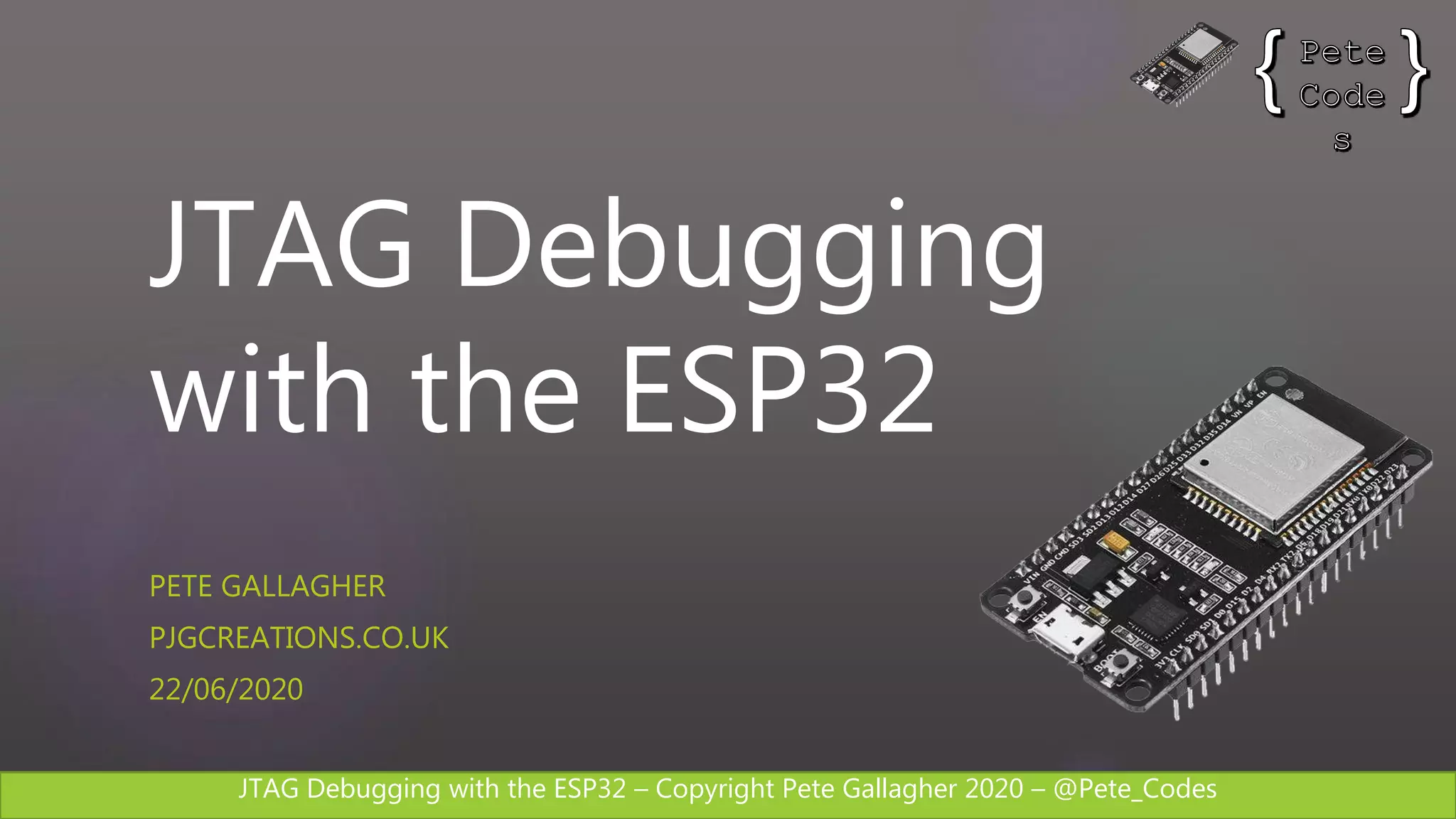 JTAG Debugging with the ESP32, Visual Micro and PlatformIO | PPTX
