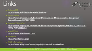JTAG Debugging with the ESP32, Visual Micro and PlatformIO | PPTX