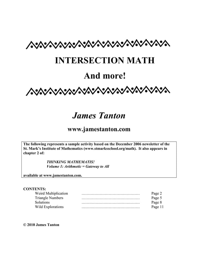 Intersection math | PDF
