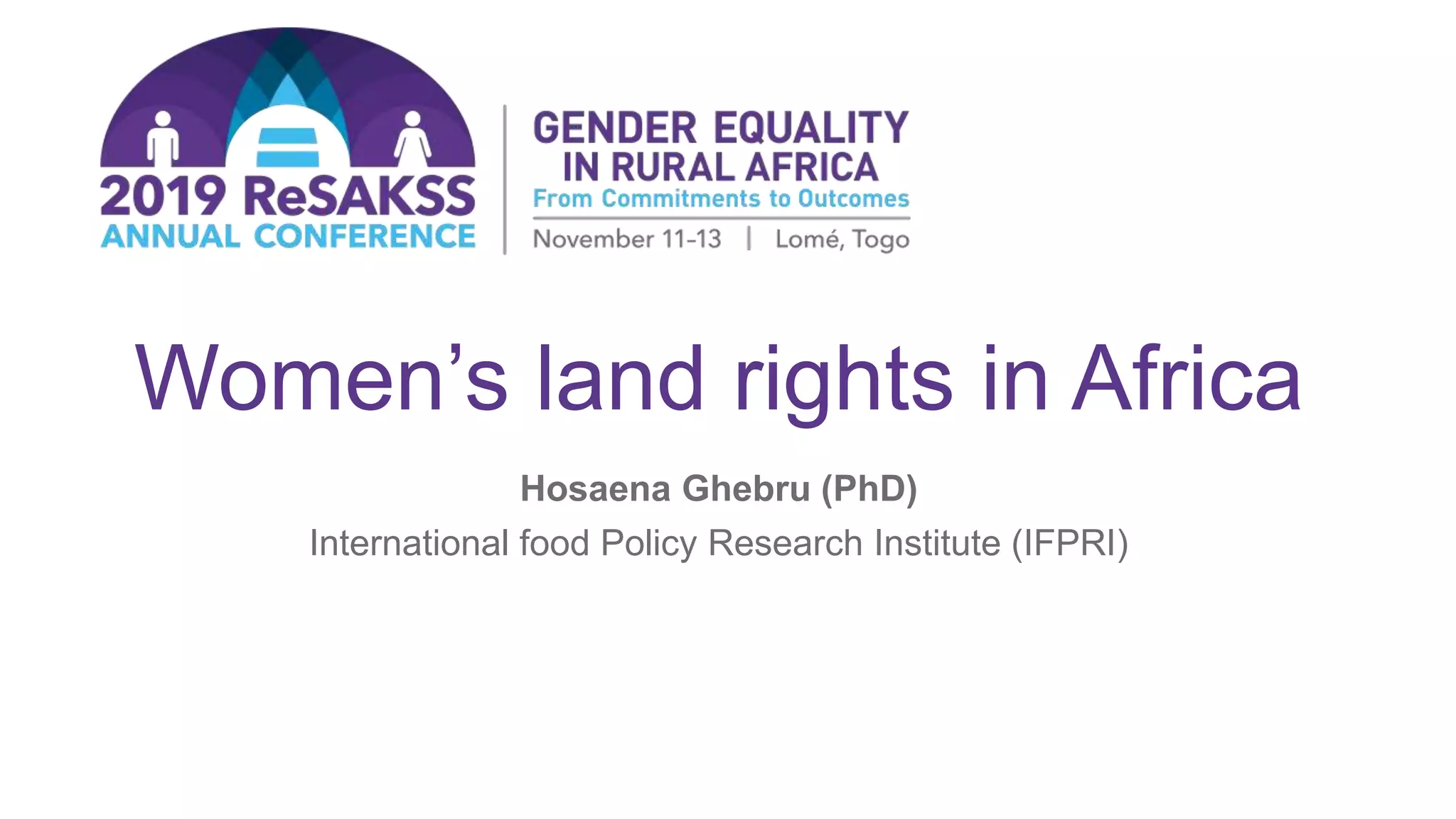 Women's land rights in Africa | PPTX